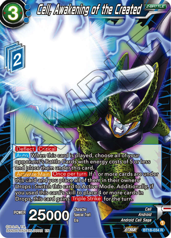DBS Dawn of the Z-Legends BT18-034 Cell, Awakening of the Created Foil ...