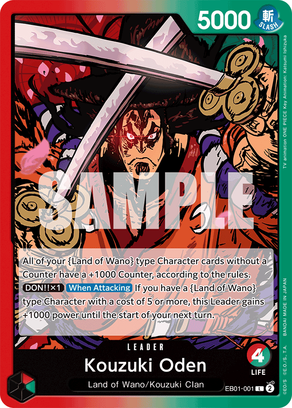 OPTCG Memorial Collection EB01-001 Kouzuki Oden (Leader) – JGC Collectables