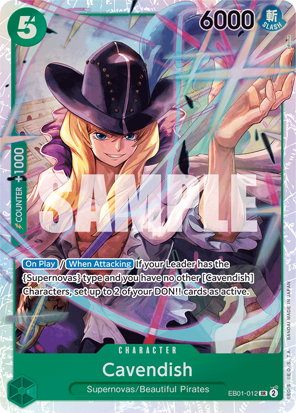 OPTCG Memorial Collection EB01-012 Cavendish (SR) – JGC Collectables