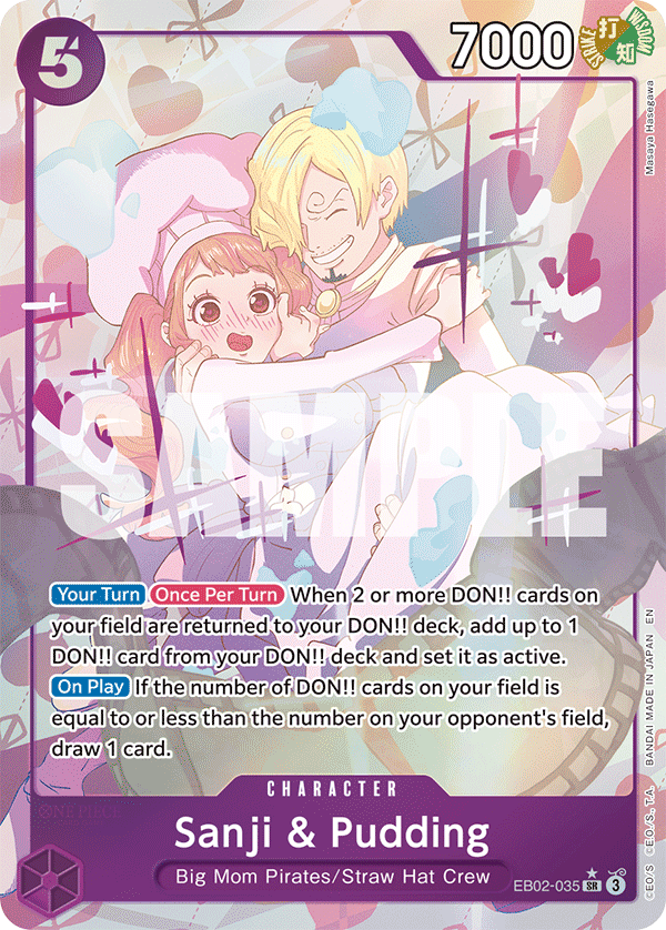 OPTCG Anime 25th Collection EB02-035 Sanji & Pudding (SR) Alternate Ar ...